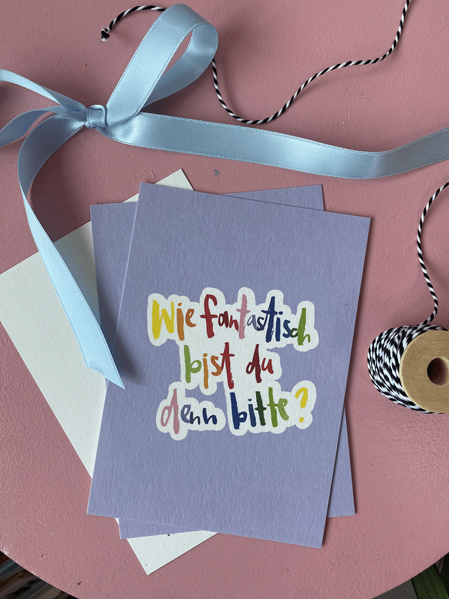 Postkarte "Fantastisch 3.0" - Typografie-Karte – brushmeetspaper