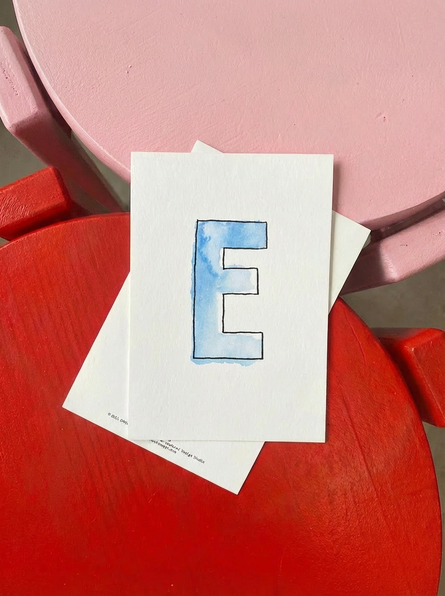 Karte Buchstabe "E" - Hand Lettering (Alphabet ABC Edition ...