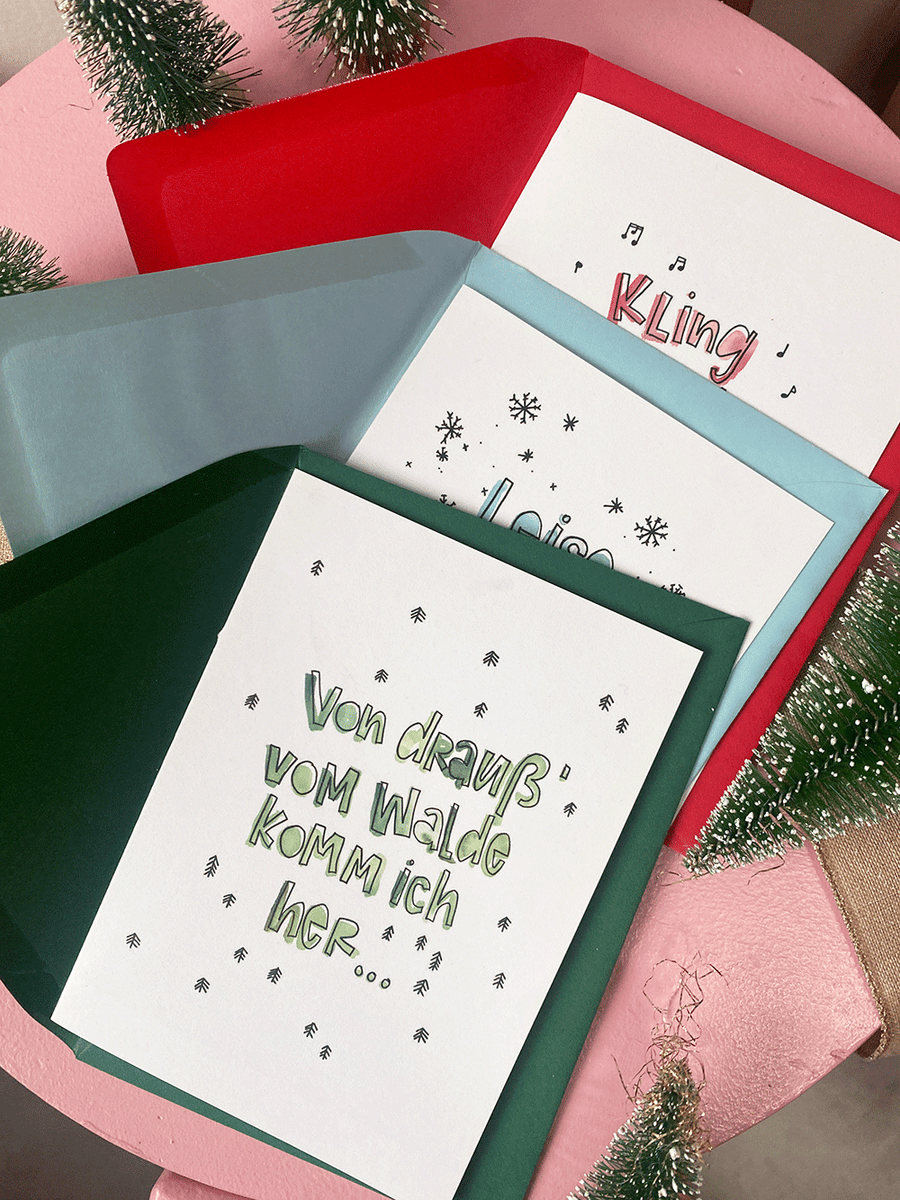 Weihnachtskarte: "Von drauß' vom Walde" inkl. Umschlag - Grußkarte - H ...