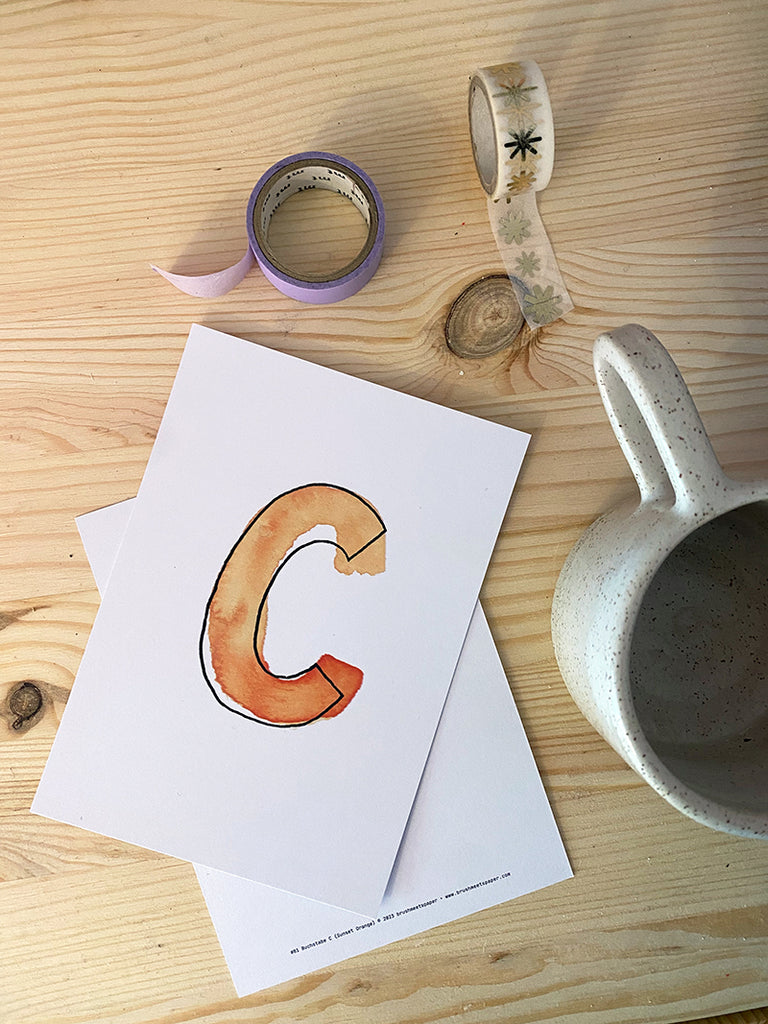Karte Buchstabe "C" - Hand Lettering (Alphabet ABC Edition ...