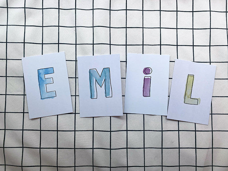 Karte Buchstabe "E" - Hand Lettering (Alphabet ABC Edition ...