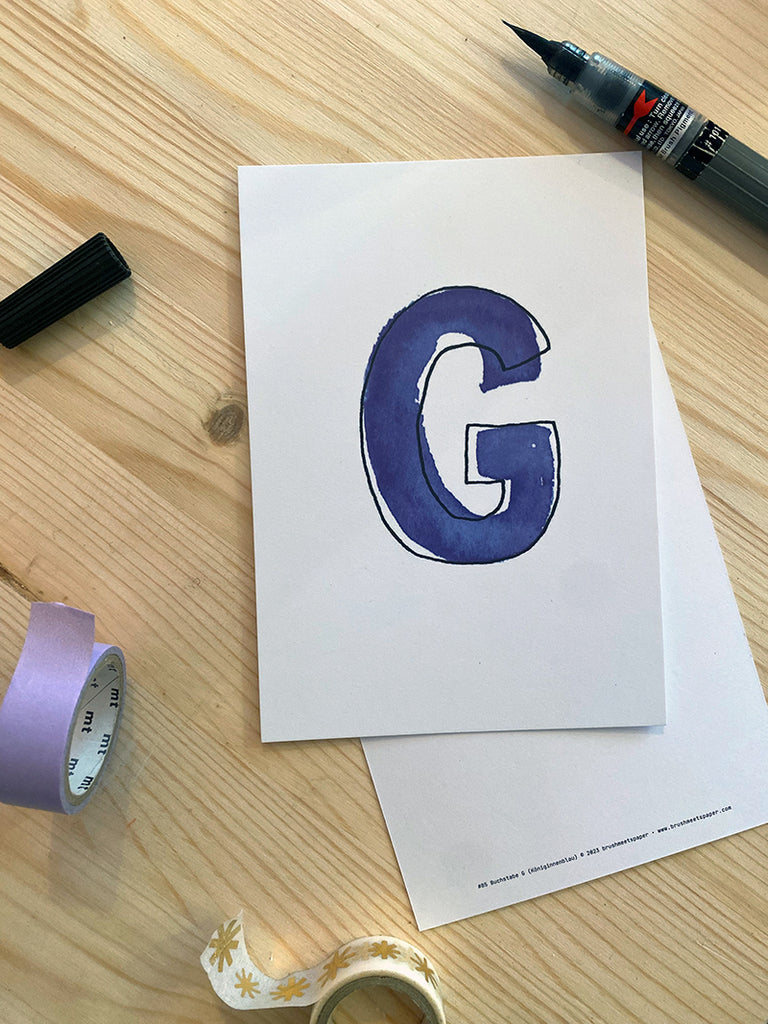 Karte Buchstabe "G" - Hand Lettering (Alphabet ABC Edition ...