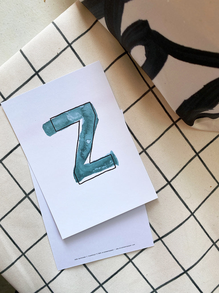 Karte Buchstabe "Z" - Hand Lettering (Alphabet ABC Edition ...