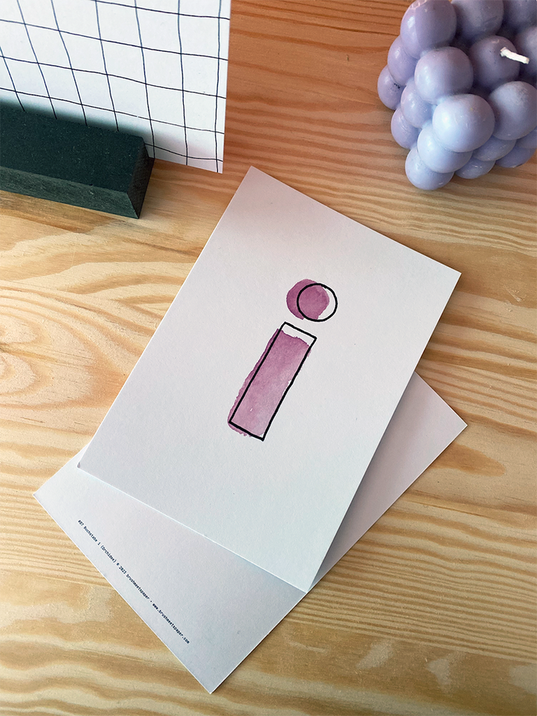 Karte Buchstabe "i" - Hand Lettering (ABC Edition) – brushmeetspaper